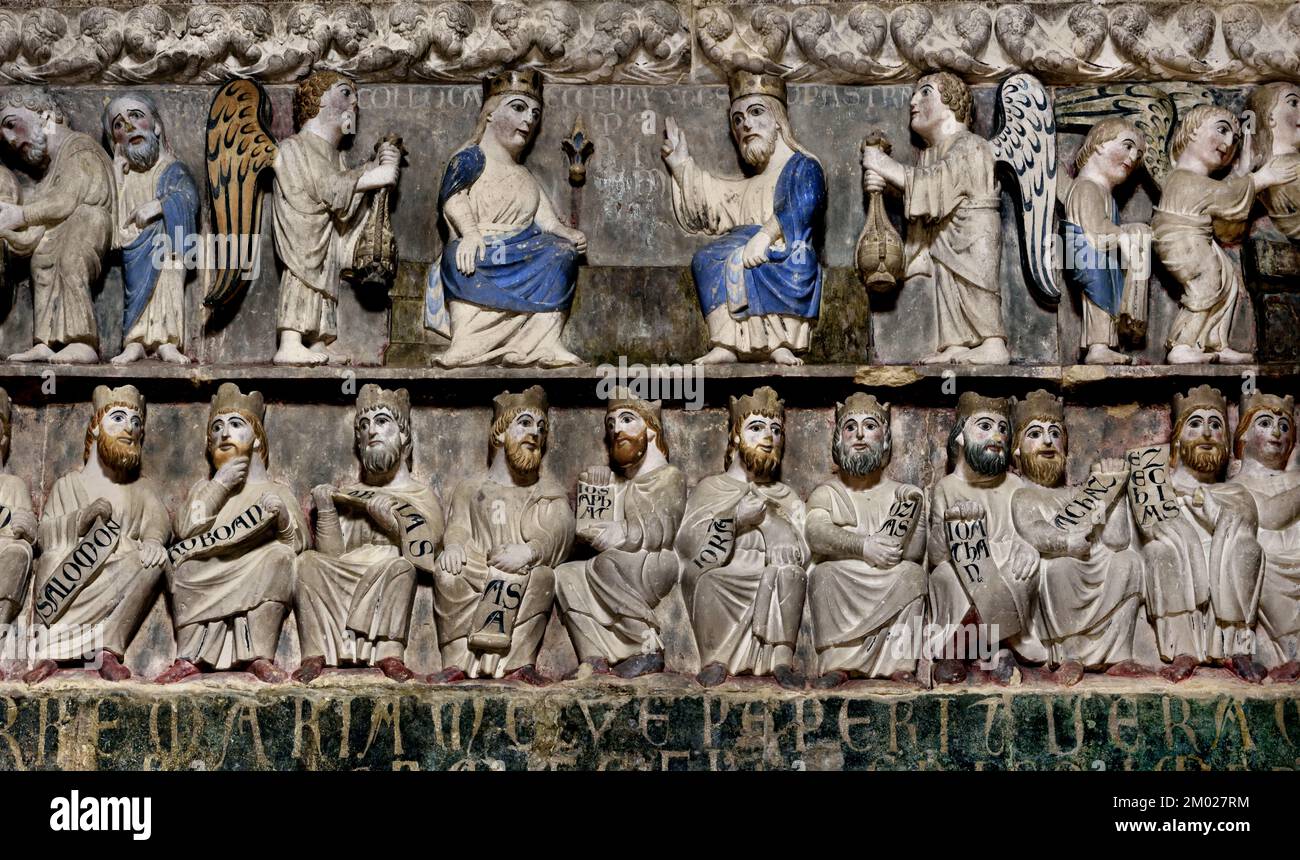 Abbey of Vezzolano. Christian-catholic church in Roman-Gothic style ...