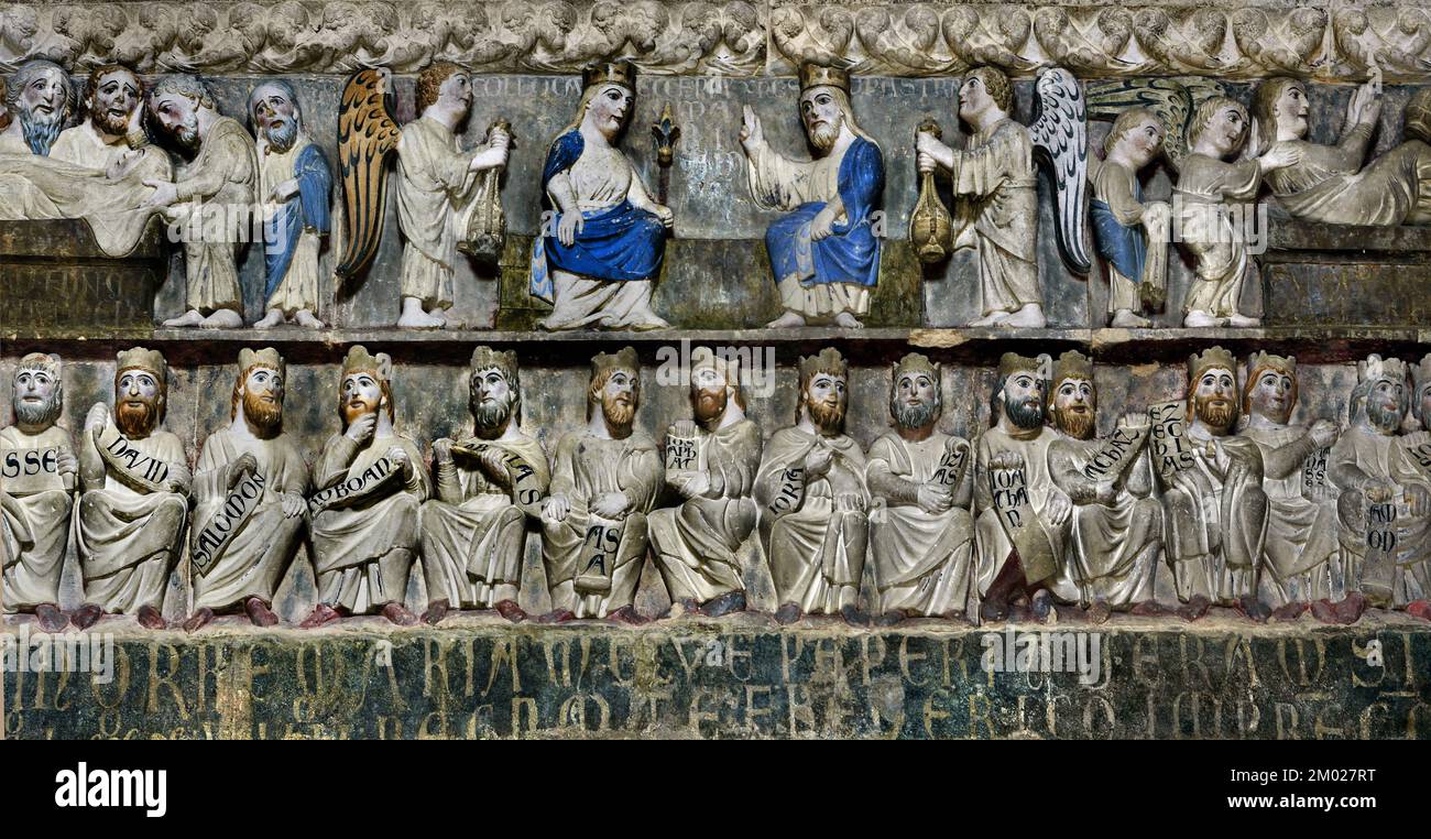 Abbey of Vezzolano. Christian-catholic church in Roman-Gothic style ...