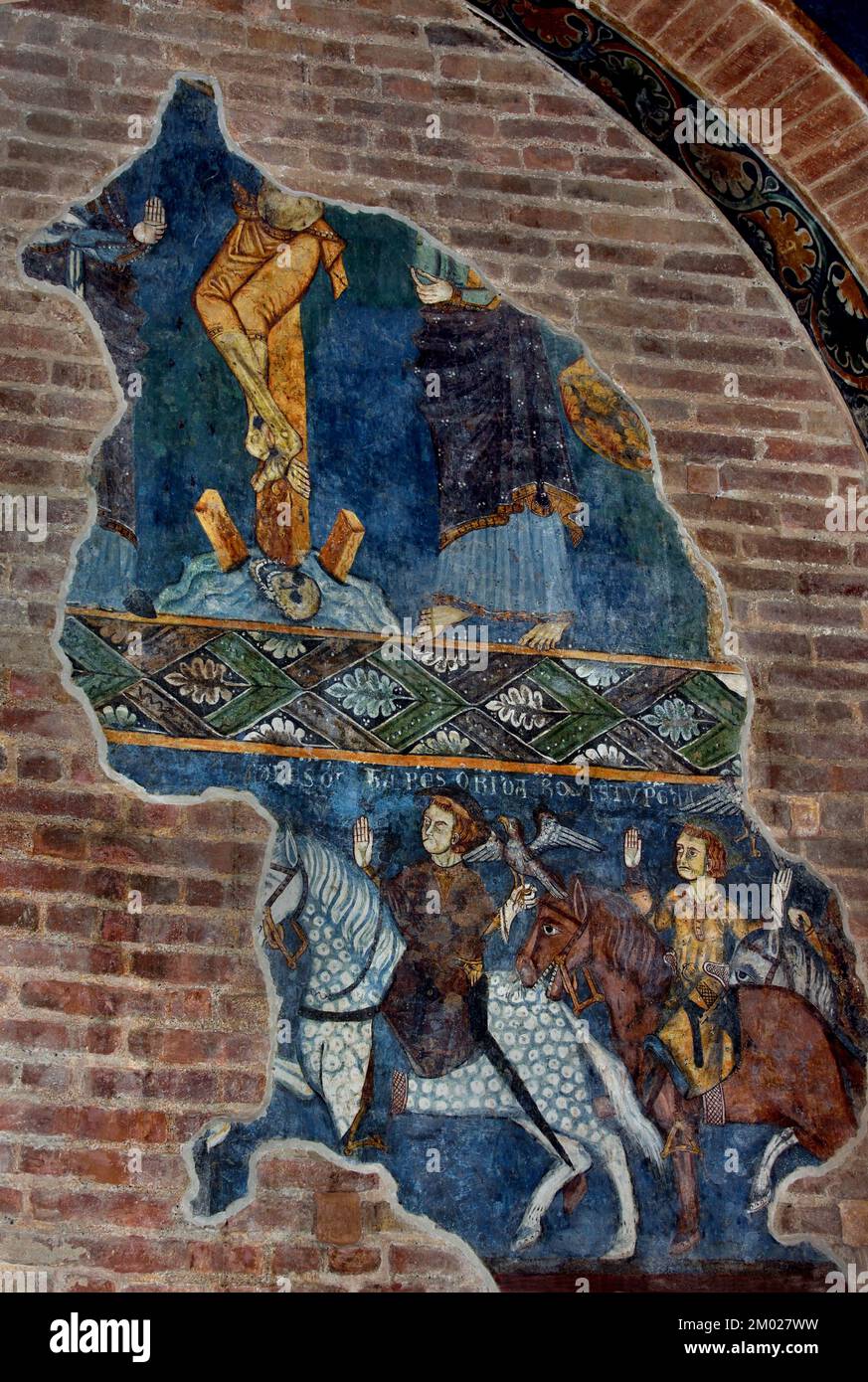 Abbey of Vezzolano. Christian-catholic church in Roman-Gothic style ...