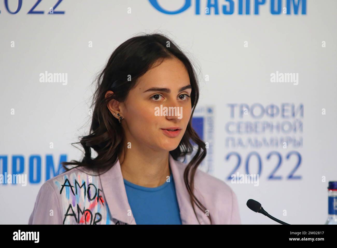 Anastasia Gasanova of Russian Federation seen during a Press conference on the International ...