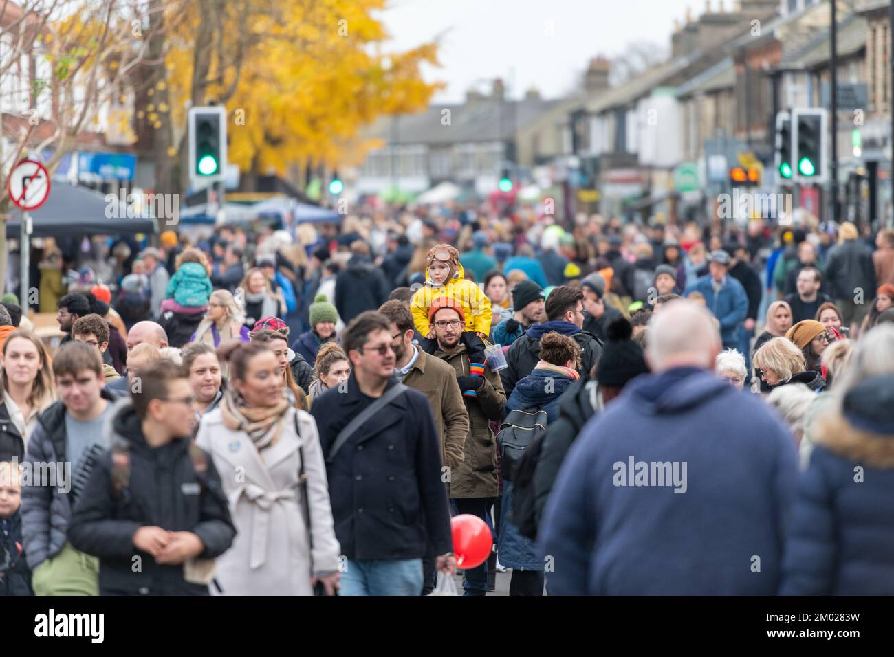 Cambridge, UK. 3rd Dec, 2022. People celebrate and take part in the ...