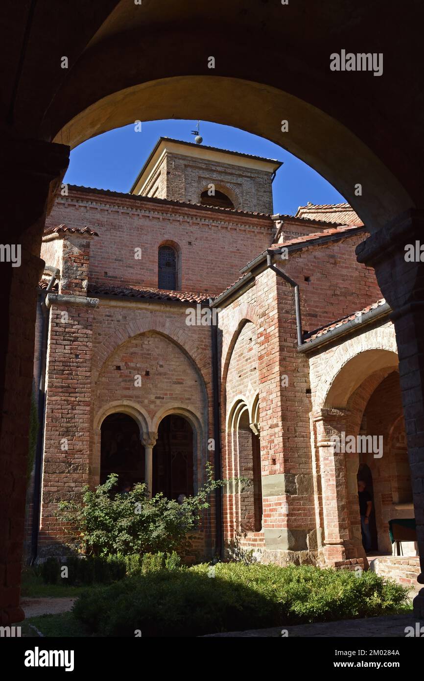 Abbey of Vezzolano. Christian-catholic church in Roman-Gothic style ...