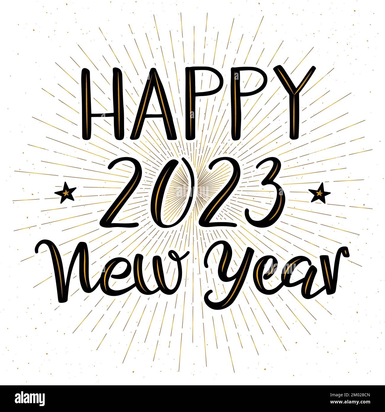 2023 gold fireworks Stock Vector Images - Alamy