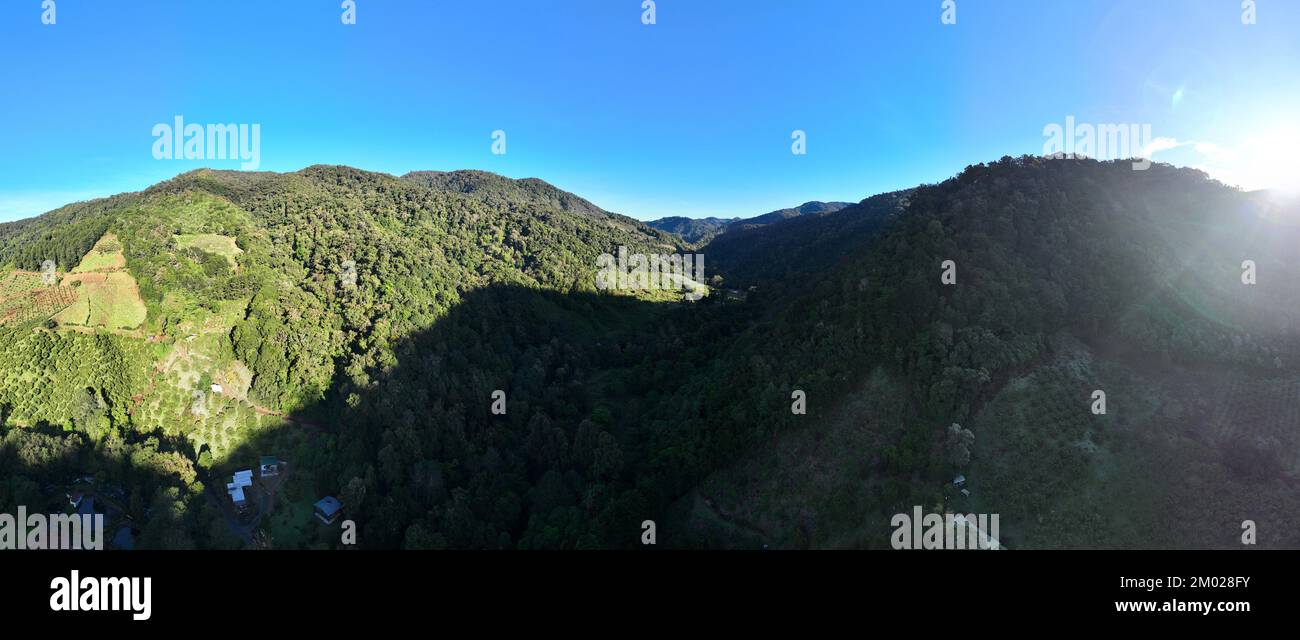 Aerial View of the Mountains of San Gerardo de Dota near the Savegre ...