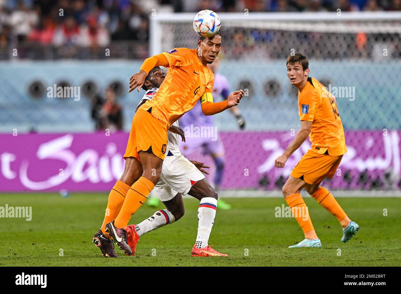 DOHA, QATAR - DECEMBER 3: Virgil van Dijk of the Netherlands wins a ...