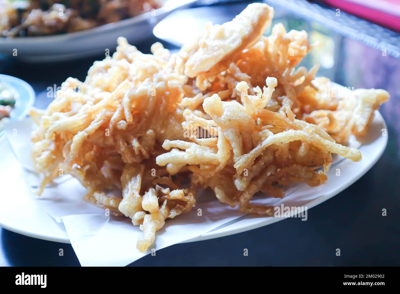 fried mushroom or deep fried Mushroom or deep fried golden needle ...