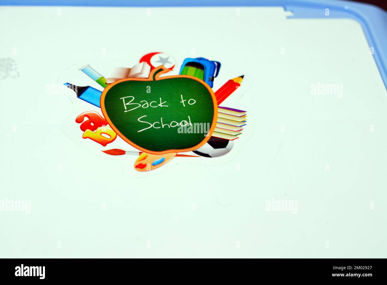 Studying table for students, back to school concept, learning and ...