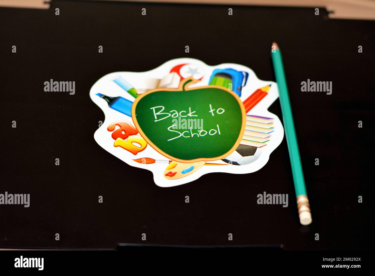 Studying table for students, back to school concept, learning and ...