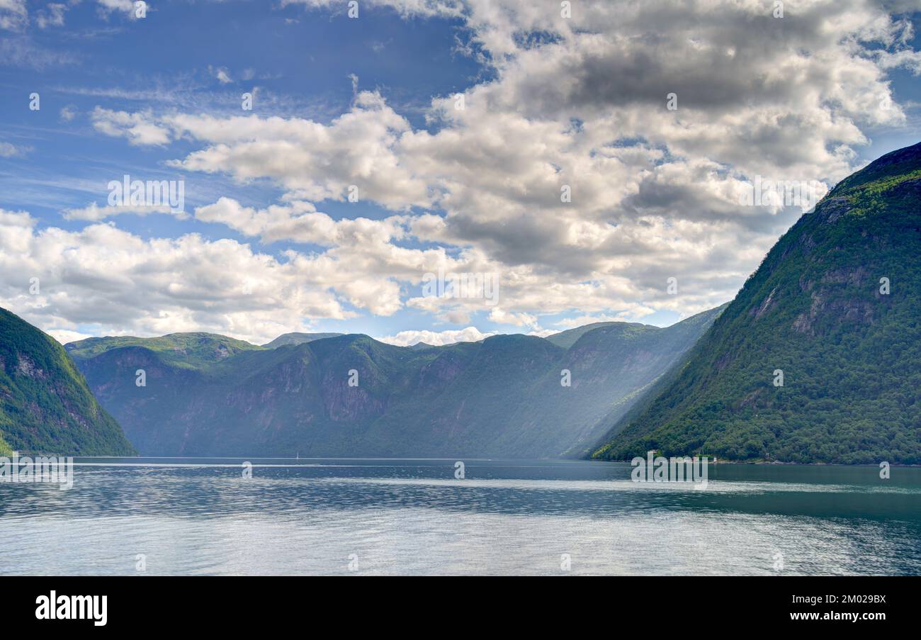 Sognefjord in sunny weather, Norway Stock Photo - Alamy