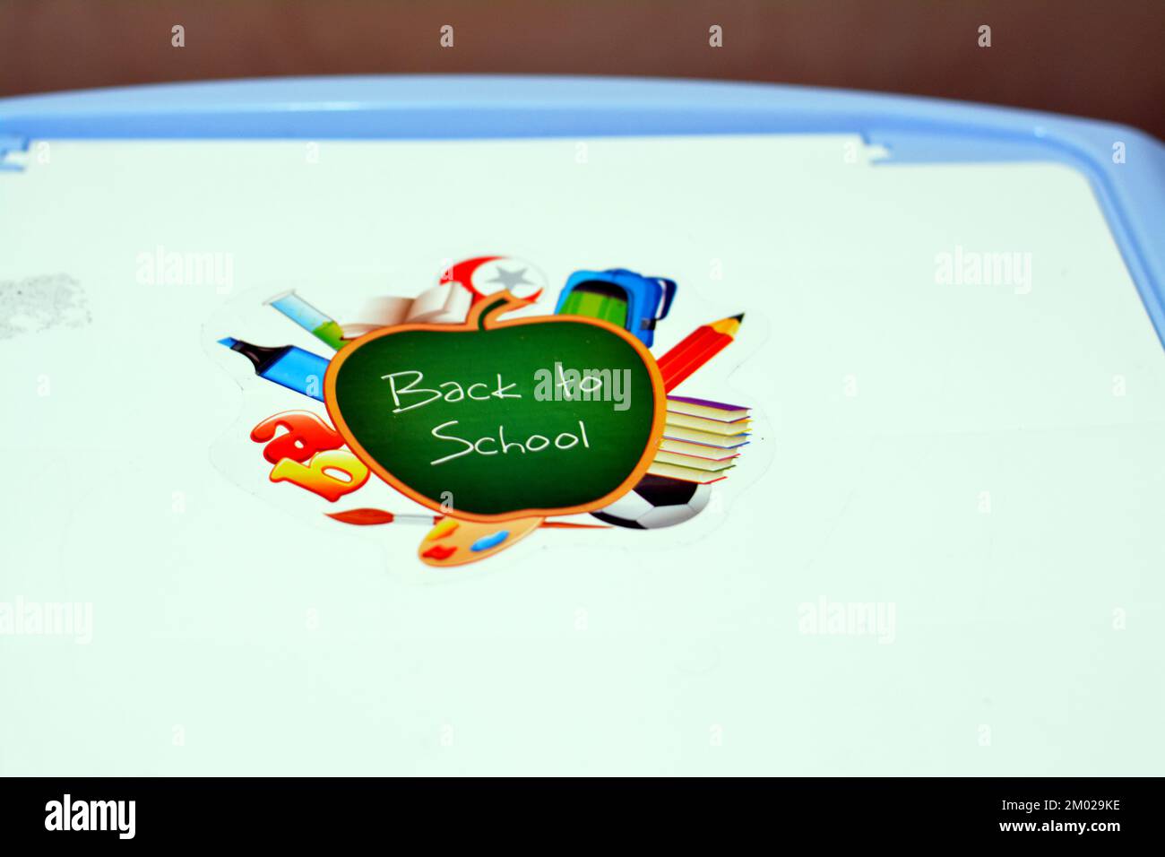 Studying table for students, back to school concept, learning and ...