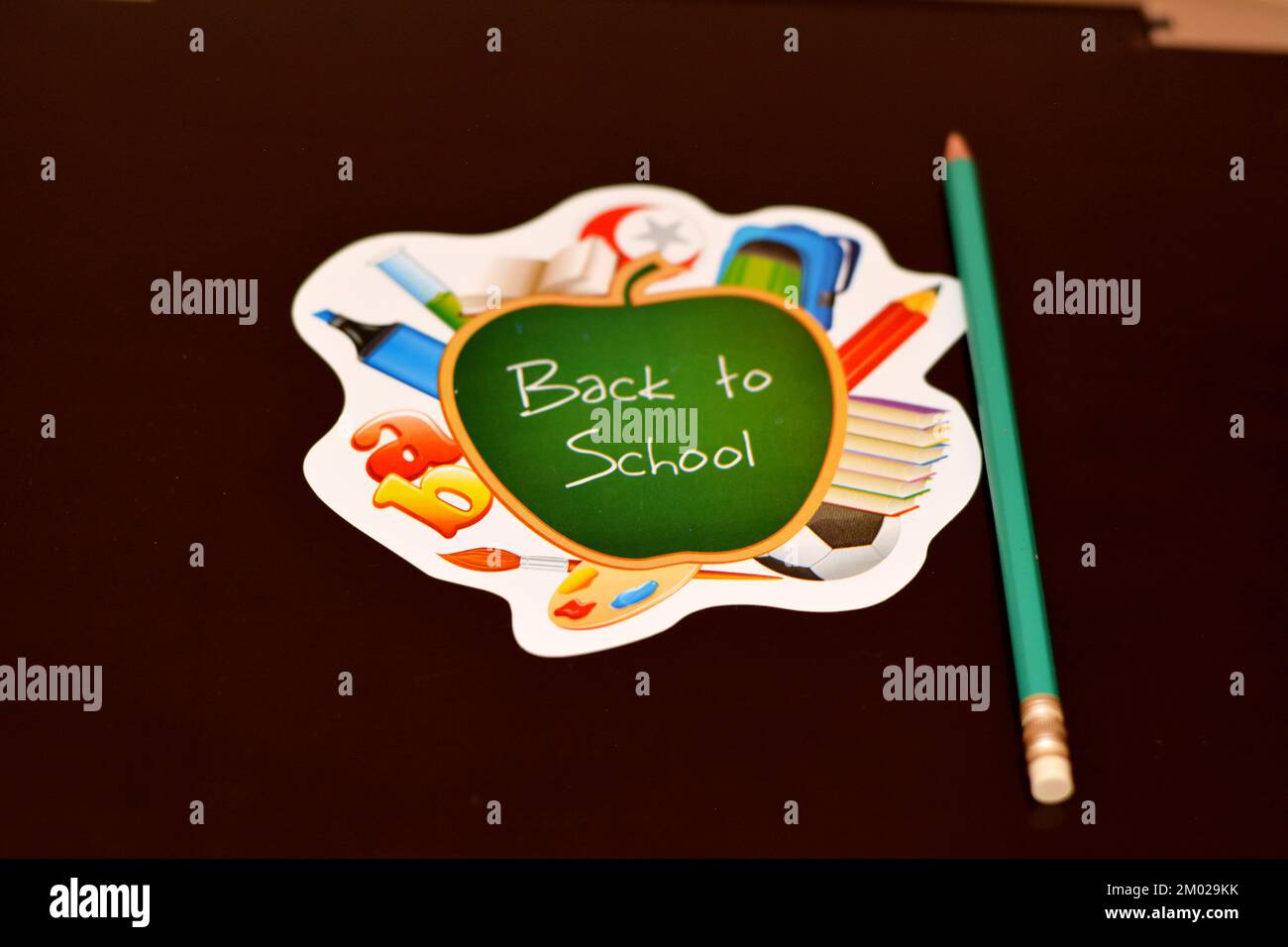 Studying table for students, back to school concept, learning and ...