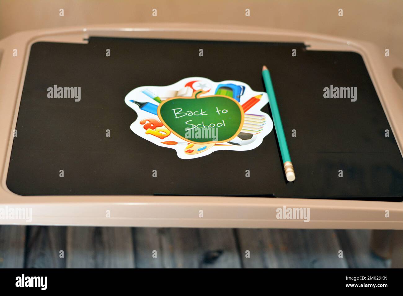 Studying table for students, back to school concept, learning and ...