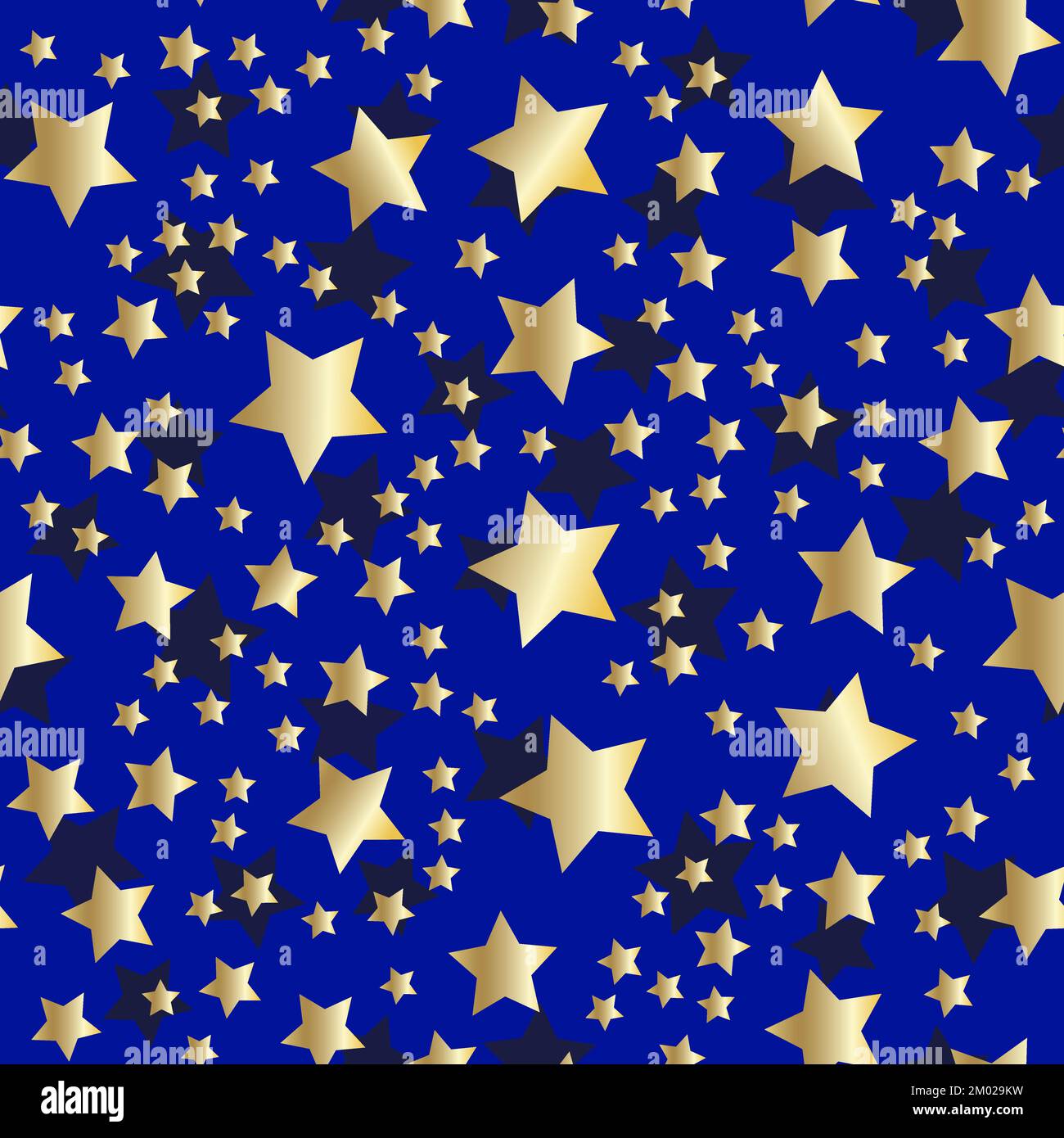 Blue And Gold Stars Background