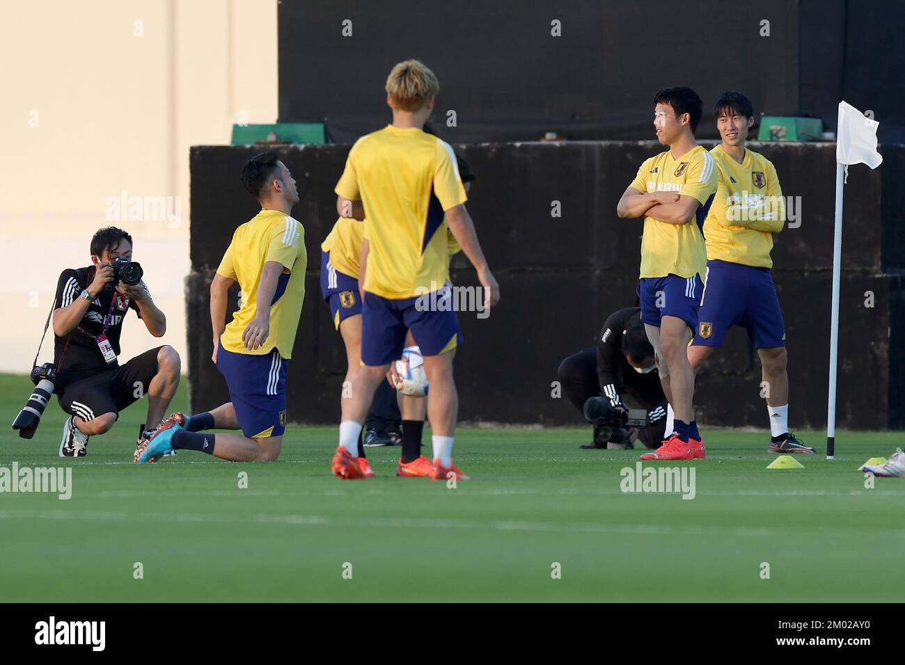 Players of Japan during Japan training session at Al Sadd SC training ...