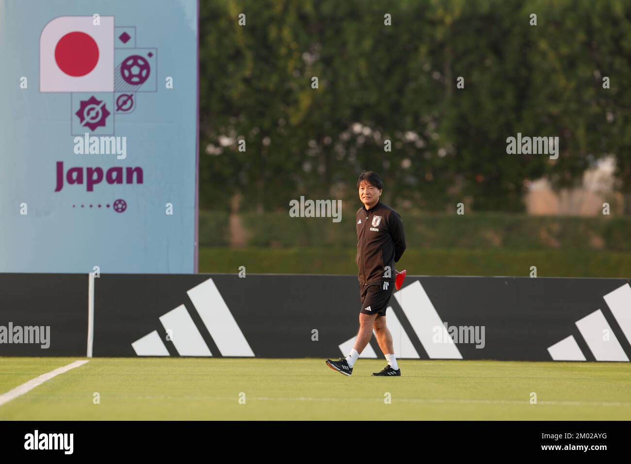 Assistant coach of Japan Akinobu Yokouchi during Japan training session ...