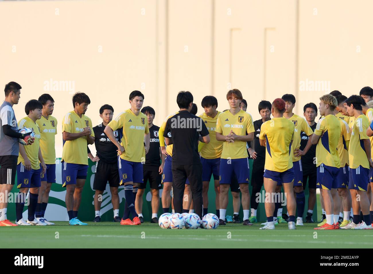 Players of Japan during Japan training session at Al Sadd SC training ...