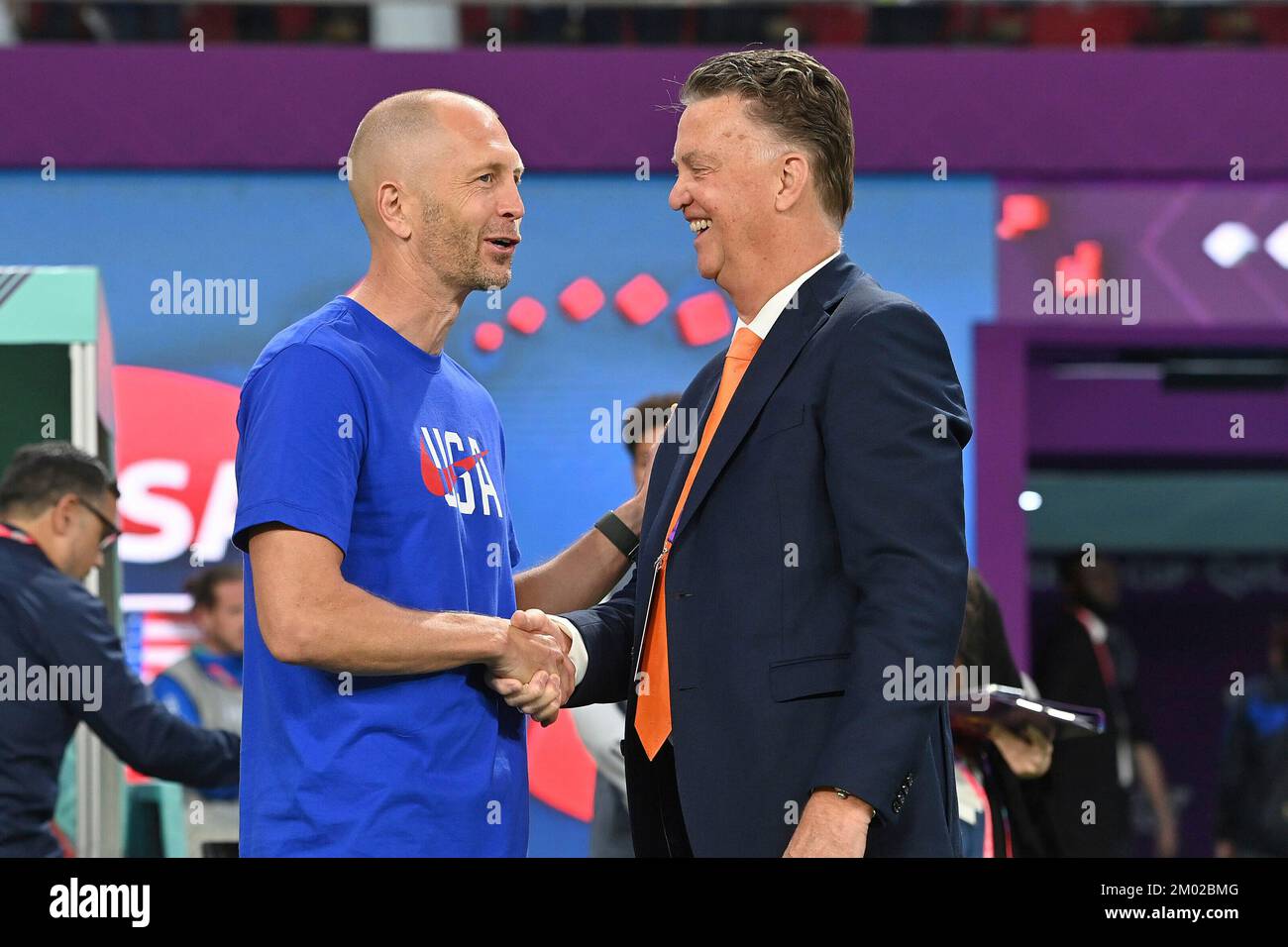 From left: coach BERHALTER Gregg (USA) and coach Louis VAN GAAL (NED ...
