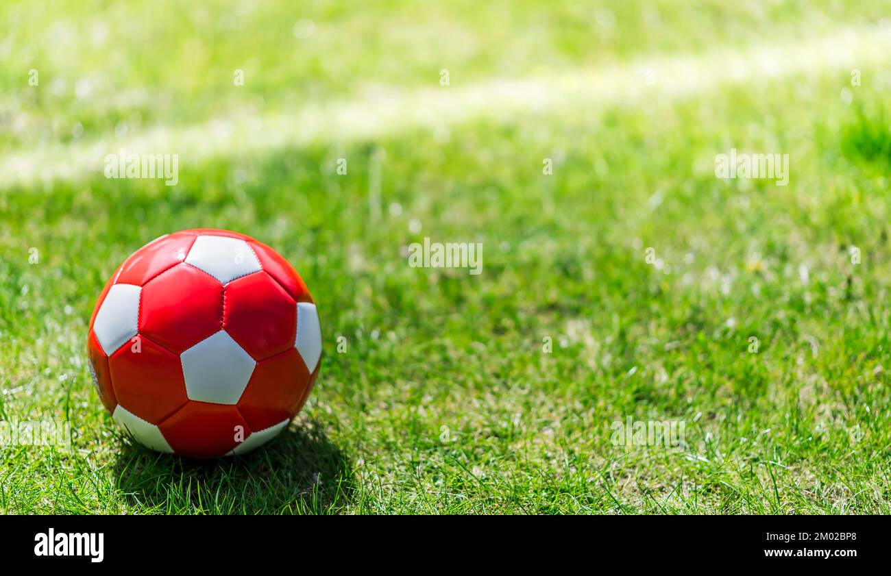 Soccer ball in the stadium hi-res stock photography and images - Alamy