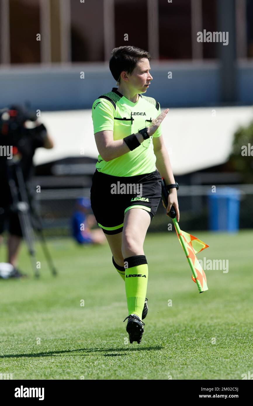 Sydney, Australia. 03rd Dec, 2022. Assistant referee Maggie Price seen ...