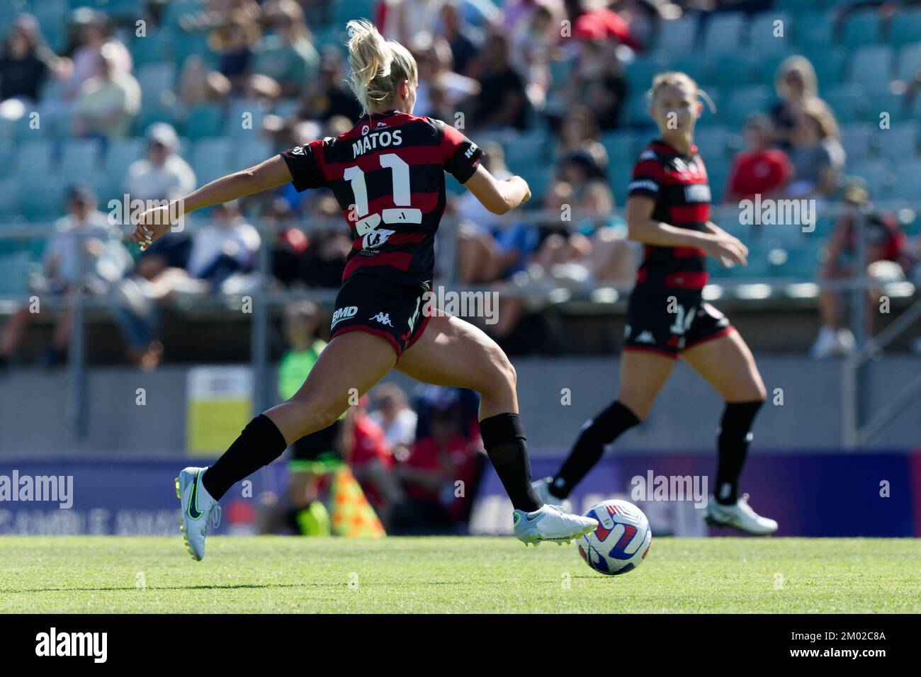 Sydney, Australia. 03rd Dec, 2022. Danika Matos of the Wanderers controls the ball during the ...