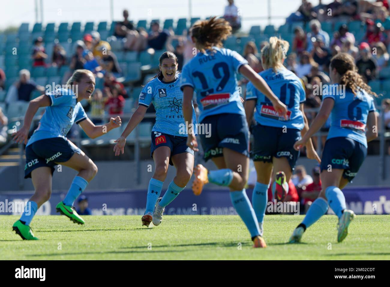 Sydney, Australia. 03rd Dec, 2022. Sydney FC celebrates a goal during ...