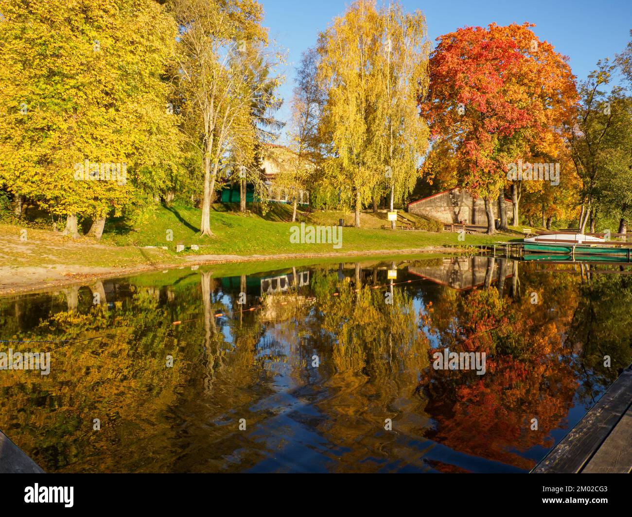 Golden Polish autumn, Masuria, Poland, Europe Stock Photo - Alamy