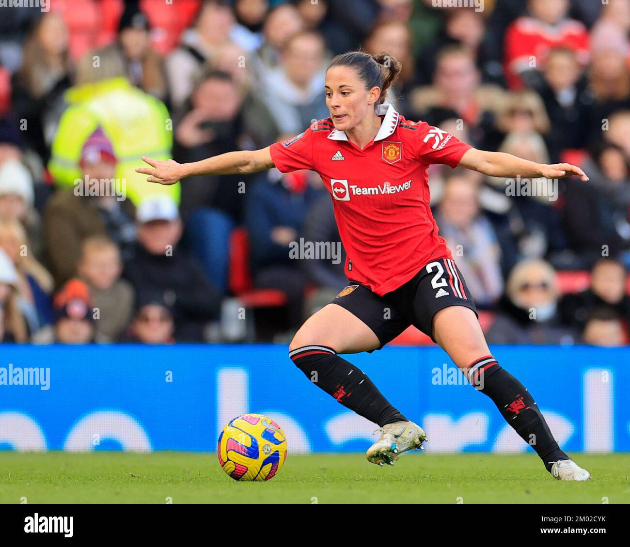 Ona Batlle #2 of Manchester United controls the ball during The FA Women's Super League match ...