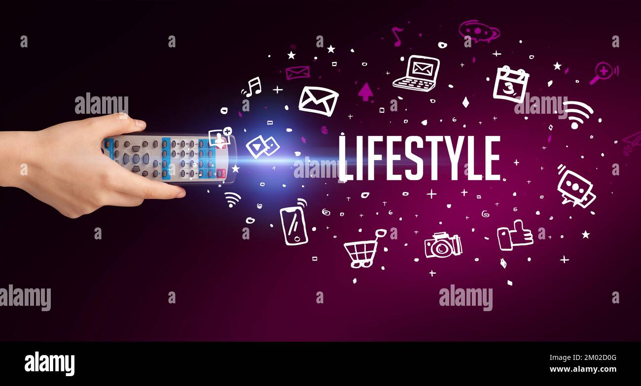 hand holding wireless peripheral concept Stock Photo - Alamy