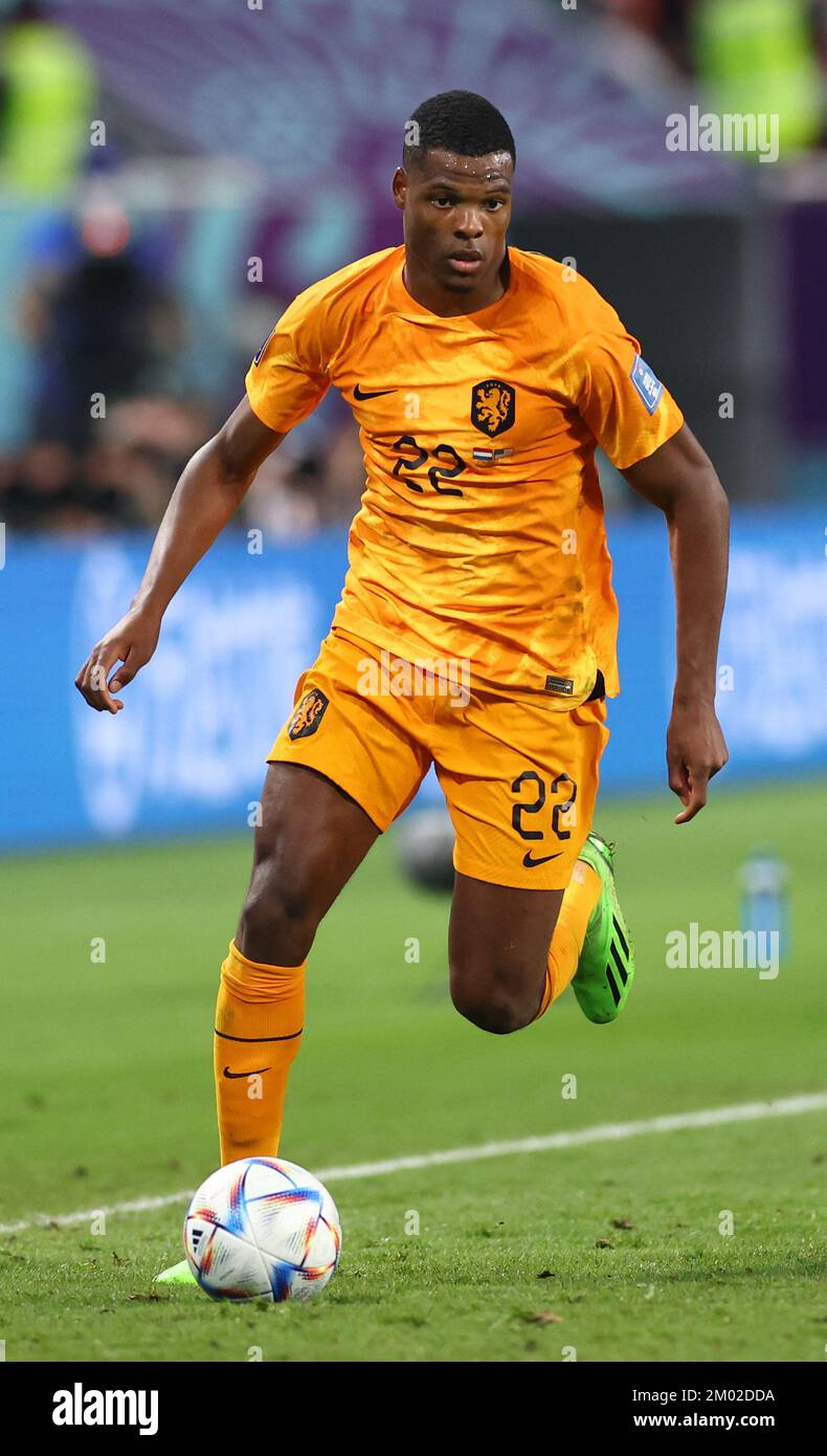 Doha, Qatar. 3rd Dec, 2022. Denzel Dumfries of Netherlands during the ...