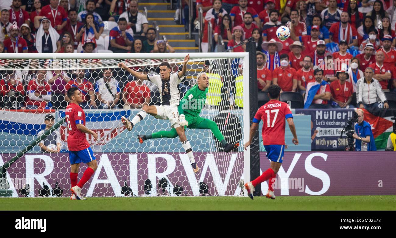 Doha, Qatar. 1st Dec, 2022. Jamal Musiala (Deutschland), Keylor Navas ...
