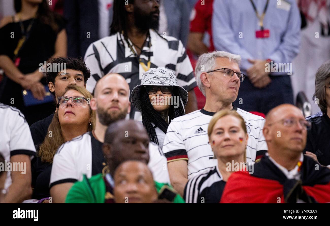 Doha, Qatar. 1st Dec, 2022. Candice Brook Frau von Leroy Sane ...