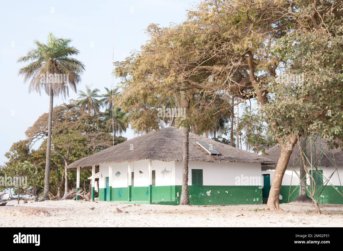 Local hut, Chez Claude Resort, Island of Joao Viera, Guinea Bissau ...