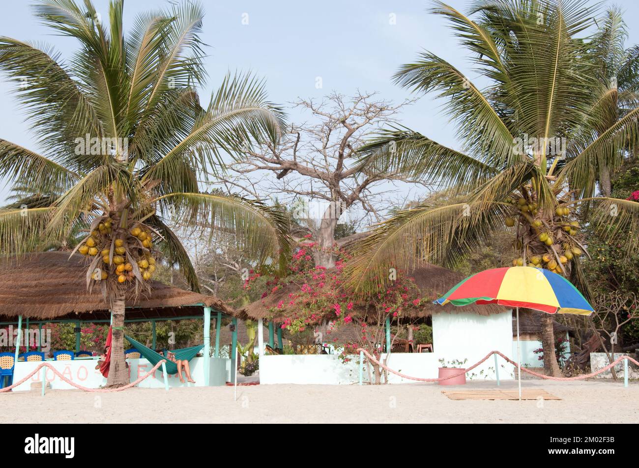 Beach, Chez Claude Resort, Island of Joao Viera, Guinea Bissau Stock ...