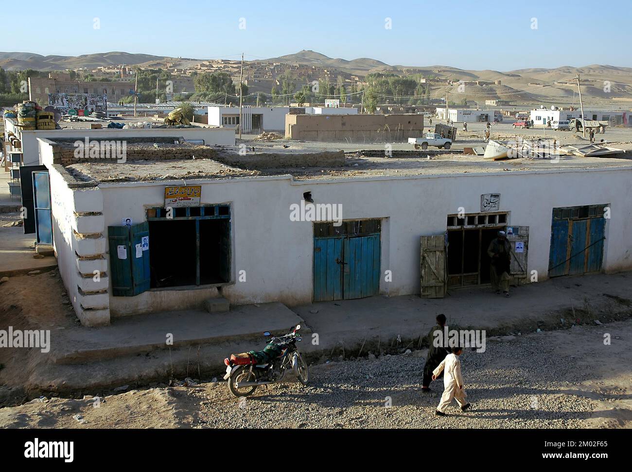 Chaghcharan, Ghor Province / Afghanistan: A view over Chaghcharan, one ...