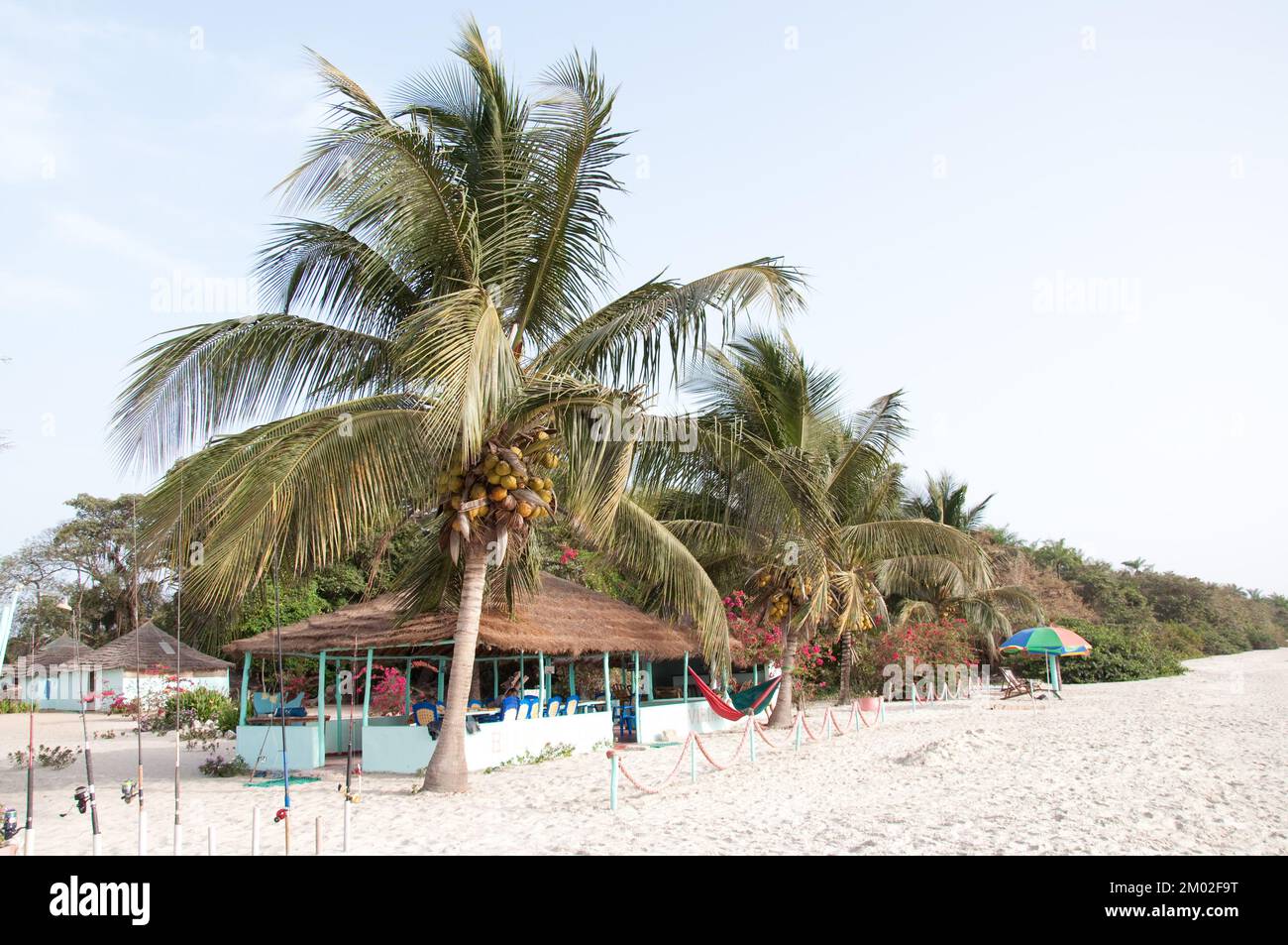 Beach, Chez Claude Resort, Island of Joao Viera, Guinea Bissau Stock ...