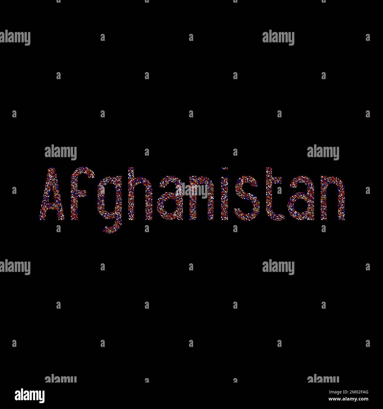 Afghanistan Map Silhouette Pixelated generative pattern illustration ...