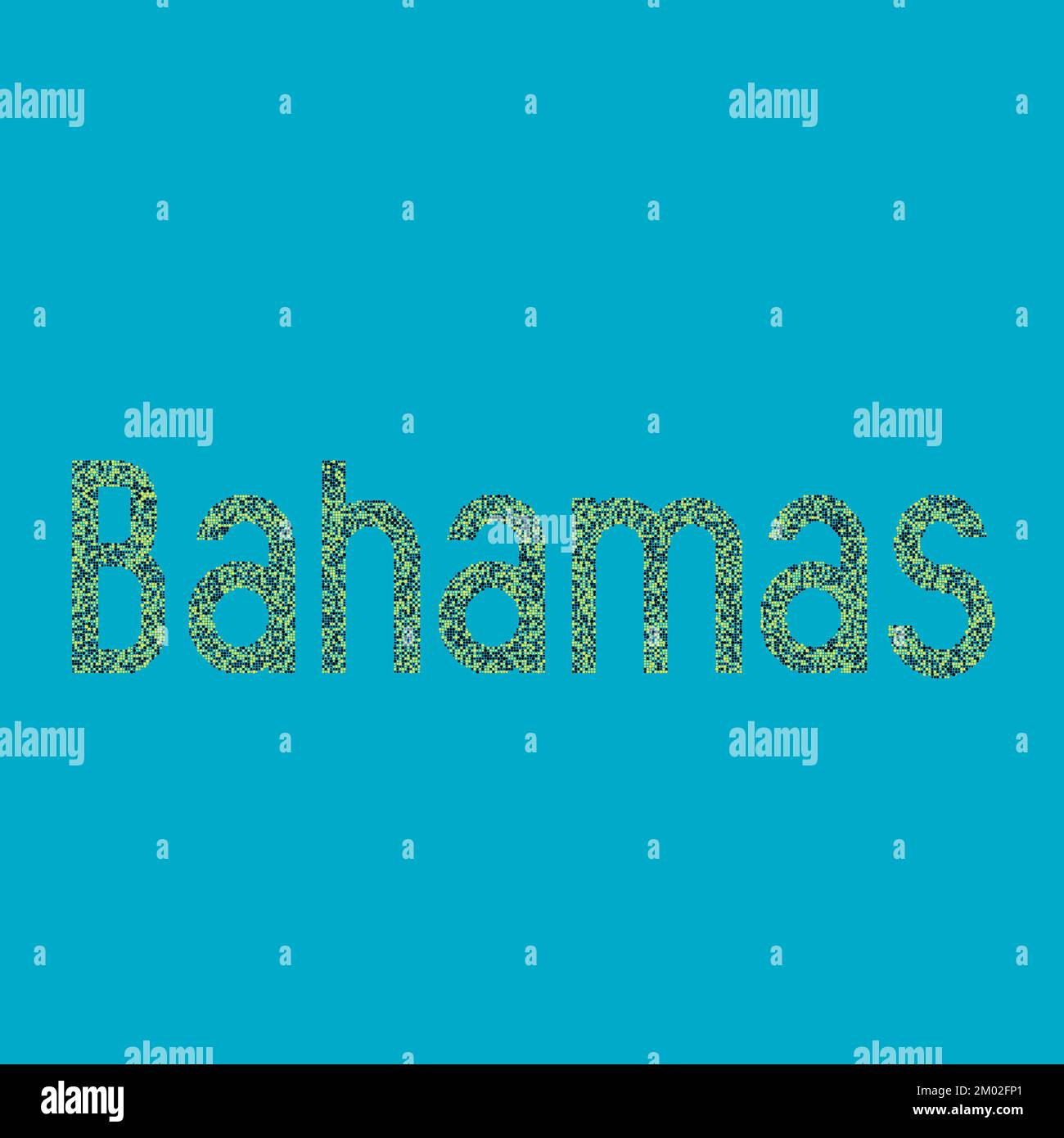 Bahamas Map Silhouette Pixelated generative pattern illustration Stock ...