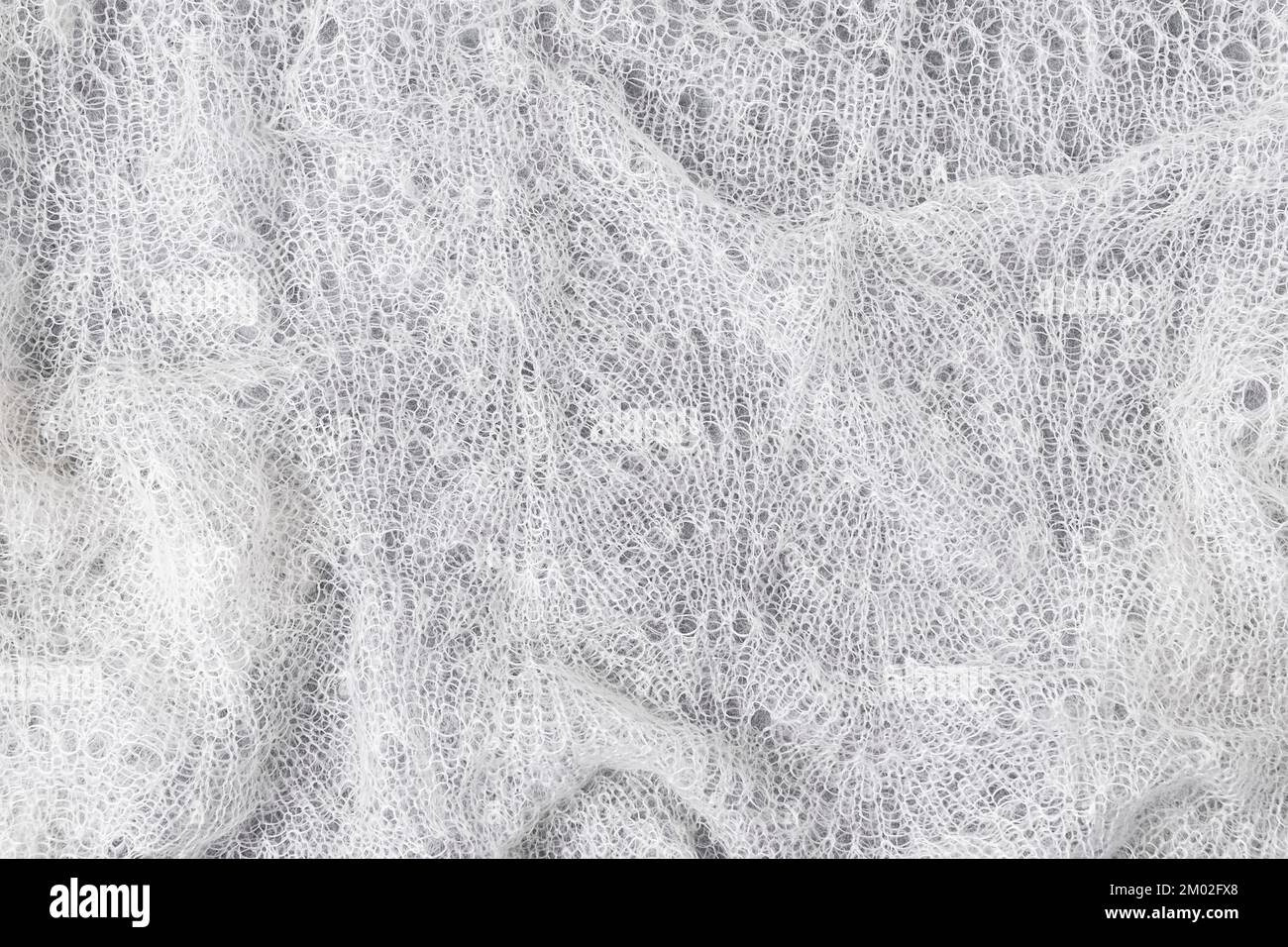 Knitted woolen lace texture background. Abstract background with copy ...