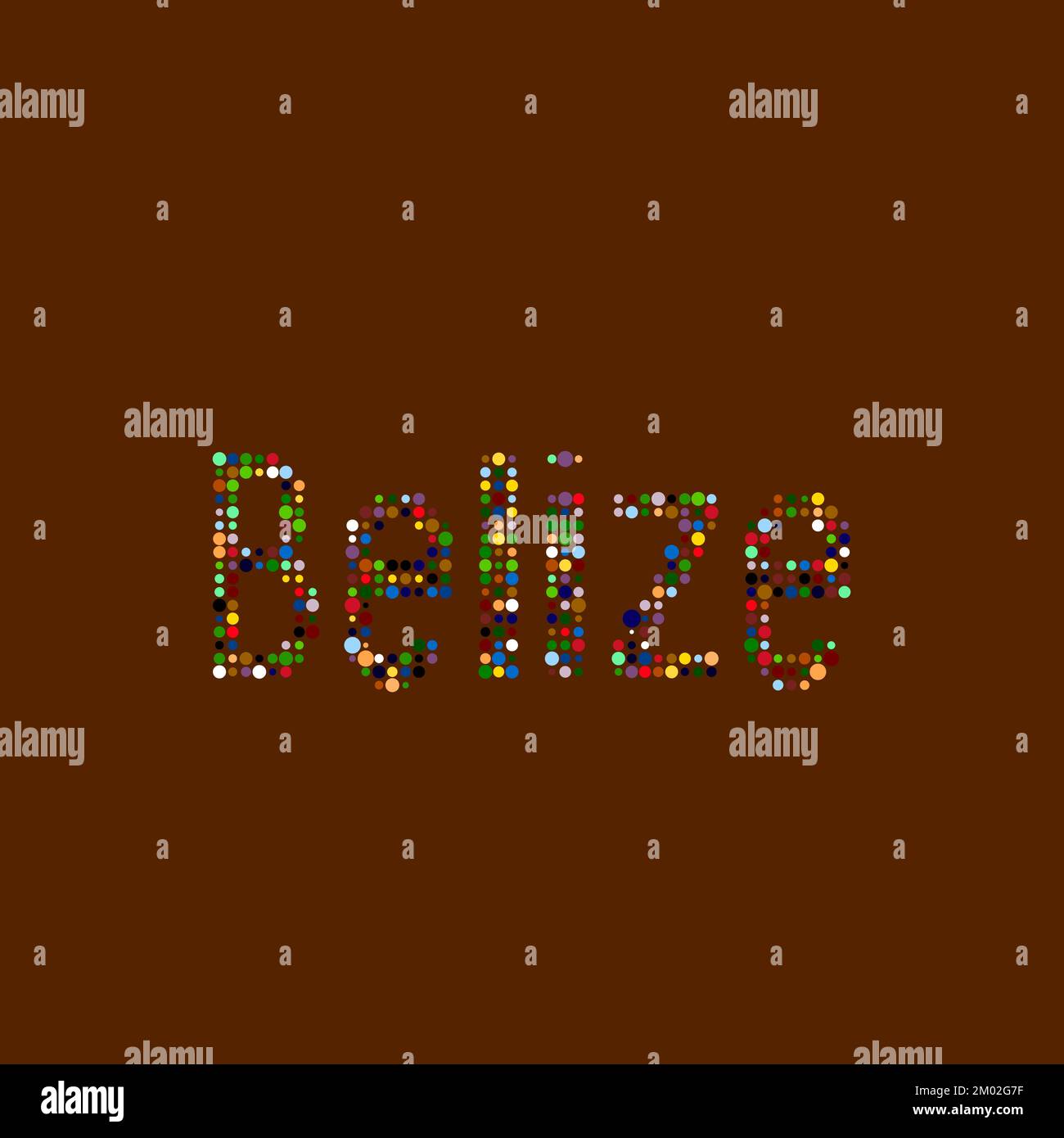 Belize Map Silhouette Pixelated generative pattern illustration Stock ...