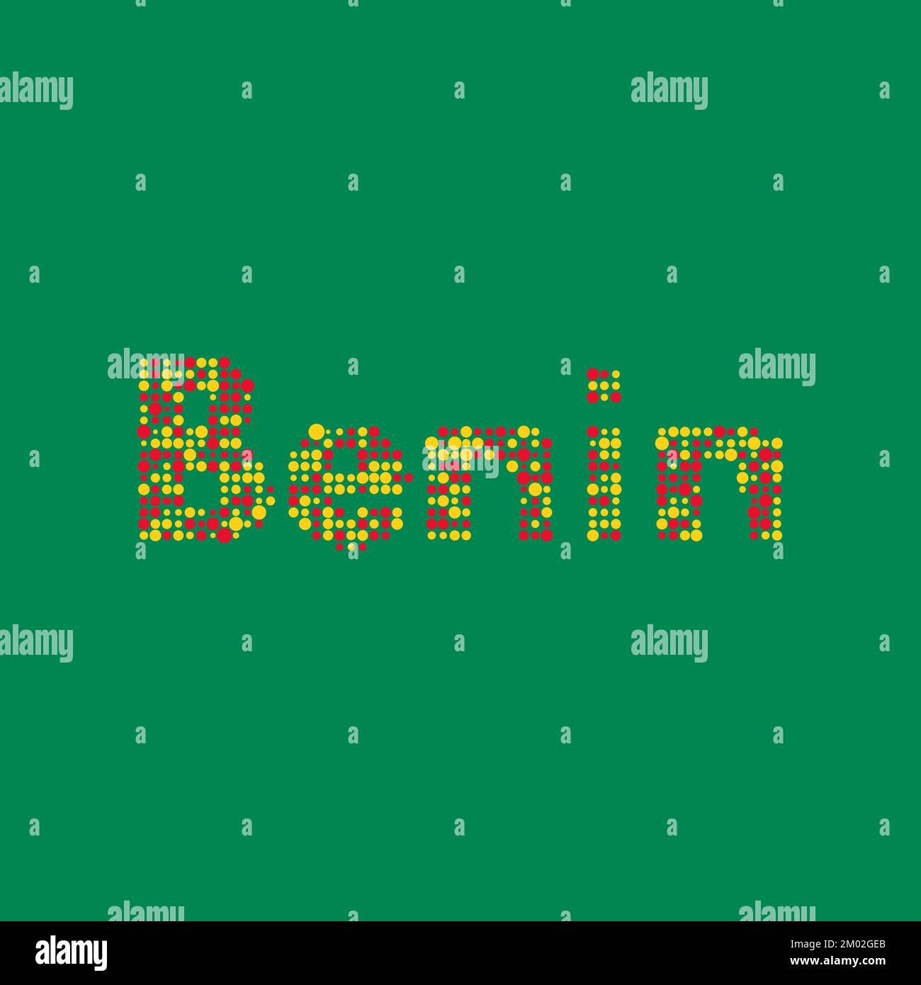 Benin Map Silhouette Pixelated generative pattern illustration Stock ...