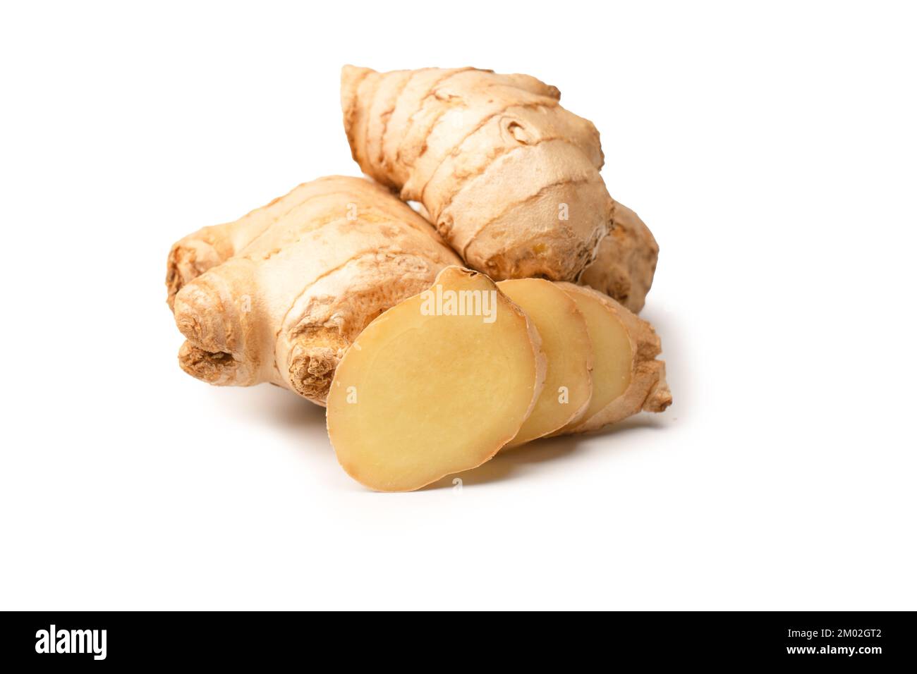 Ginger root isolated on a white background Stock Photo - Alamy