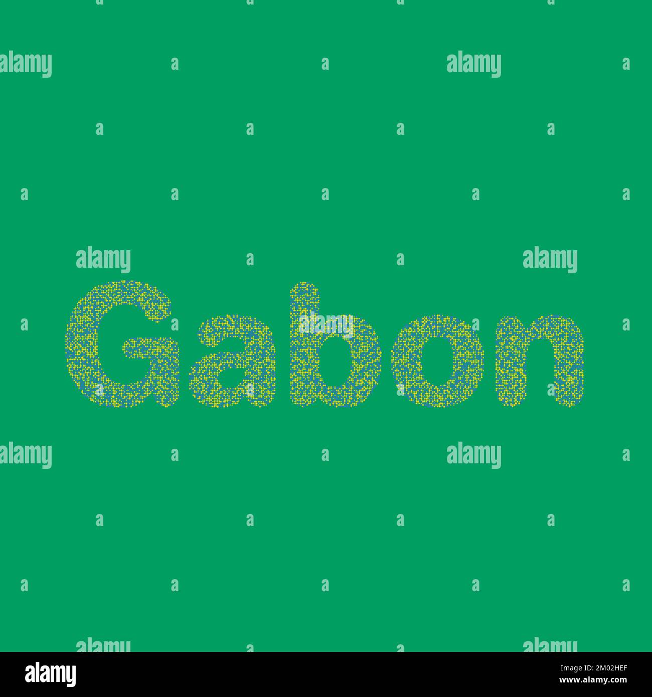 Gabon Map Silhouette Pixelated generative pattern illustration Stock ...