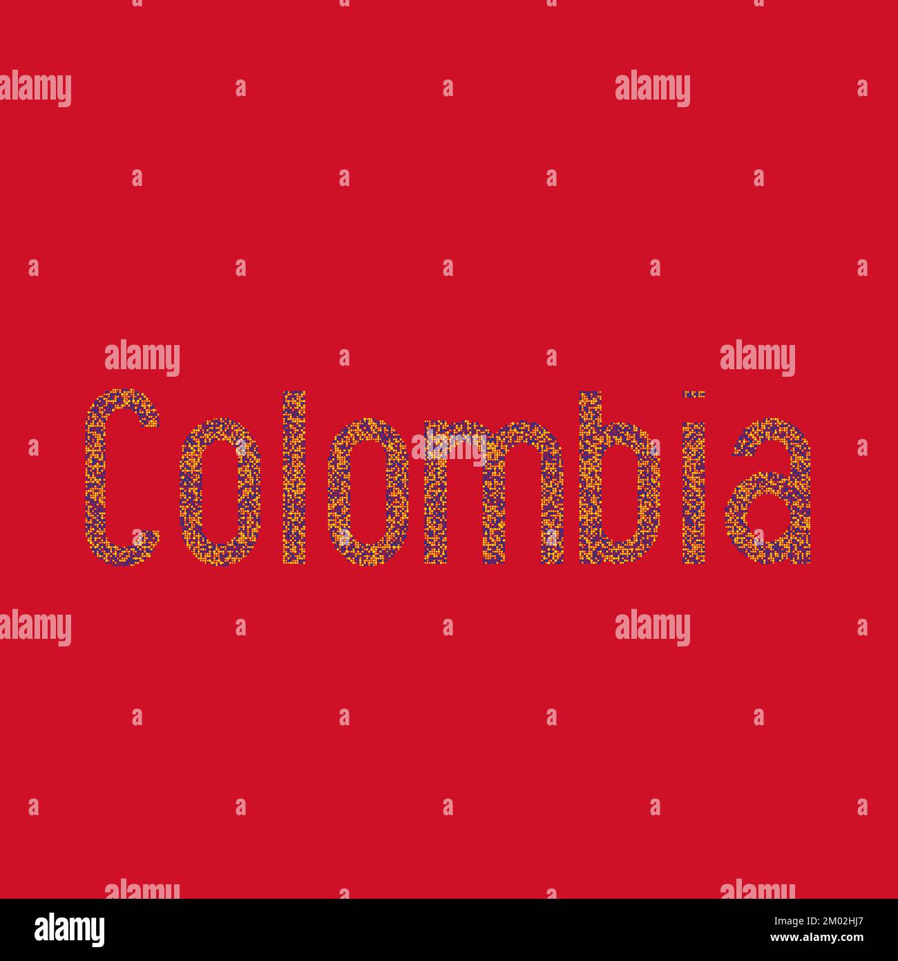 Colombia Map Silhouette Pixelated generative pattern illustration Stock ...