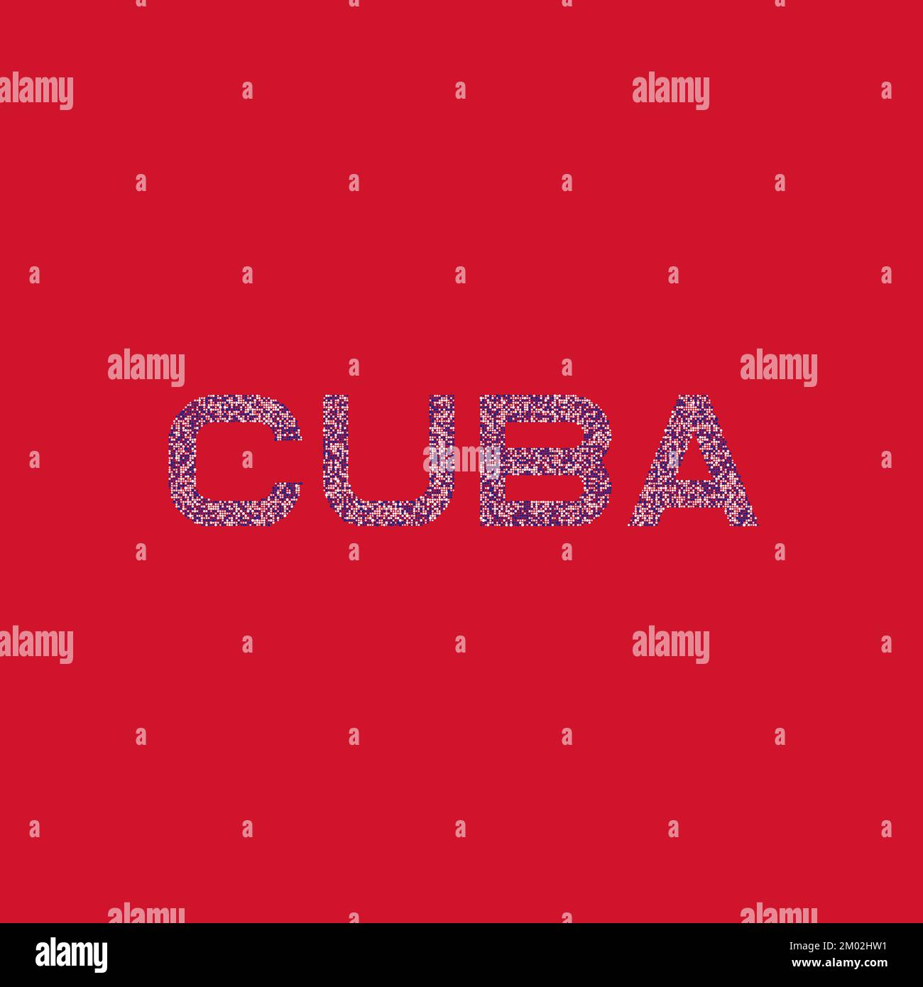 Cuba Map Silhouette Pixelated generative pattern illustration Stock ...