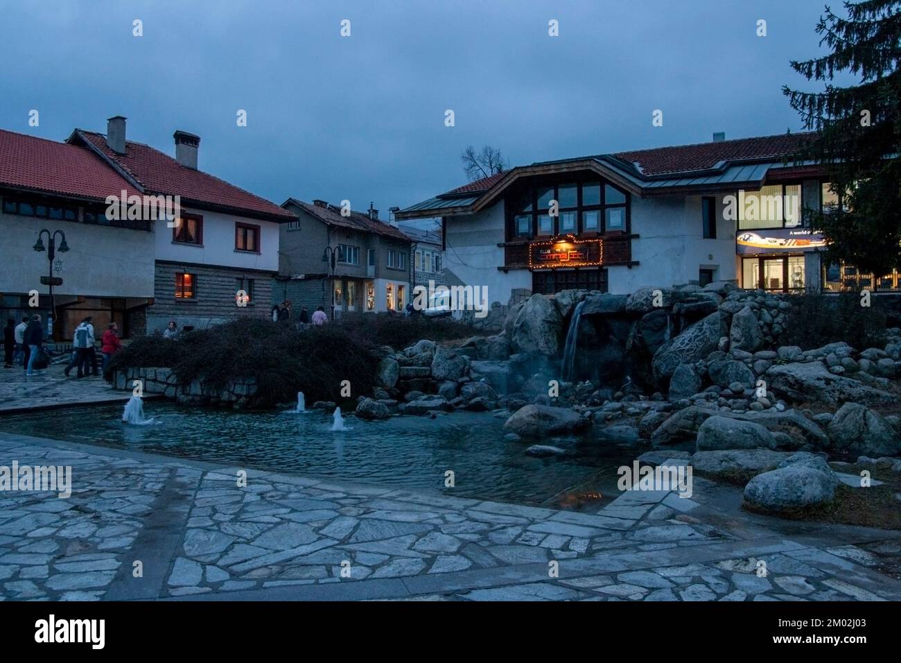 Bansko, famous ski winter resort, traditional old bulgarian ...