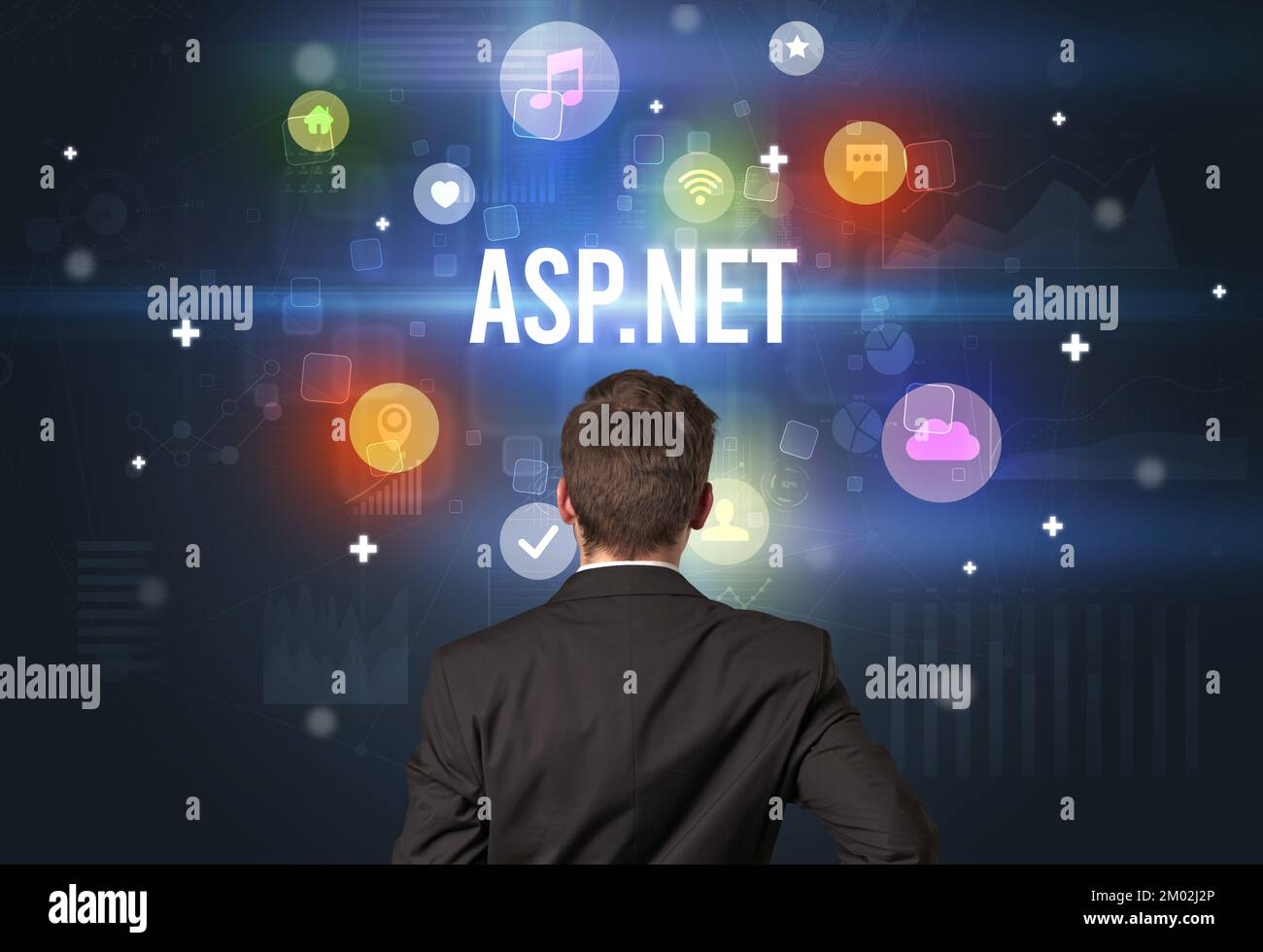 Rear view of a businessman Stock Photo - Alamy