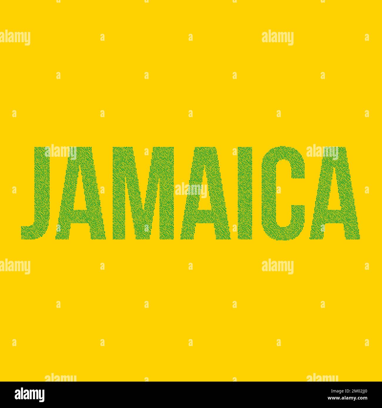 Jamaica Map Silhouette Pixelated generative pattern illustration Stock ...