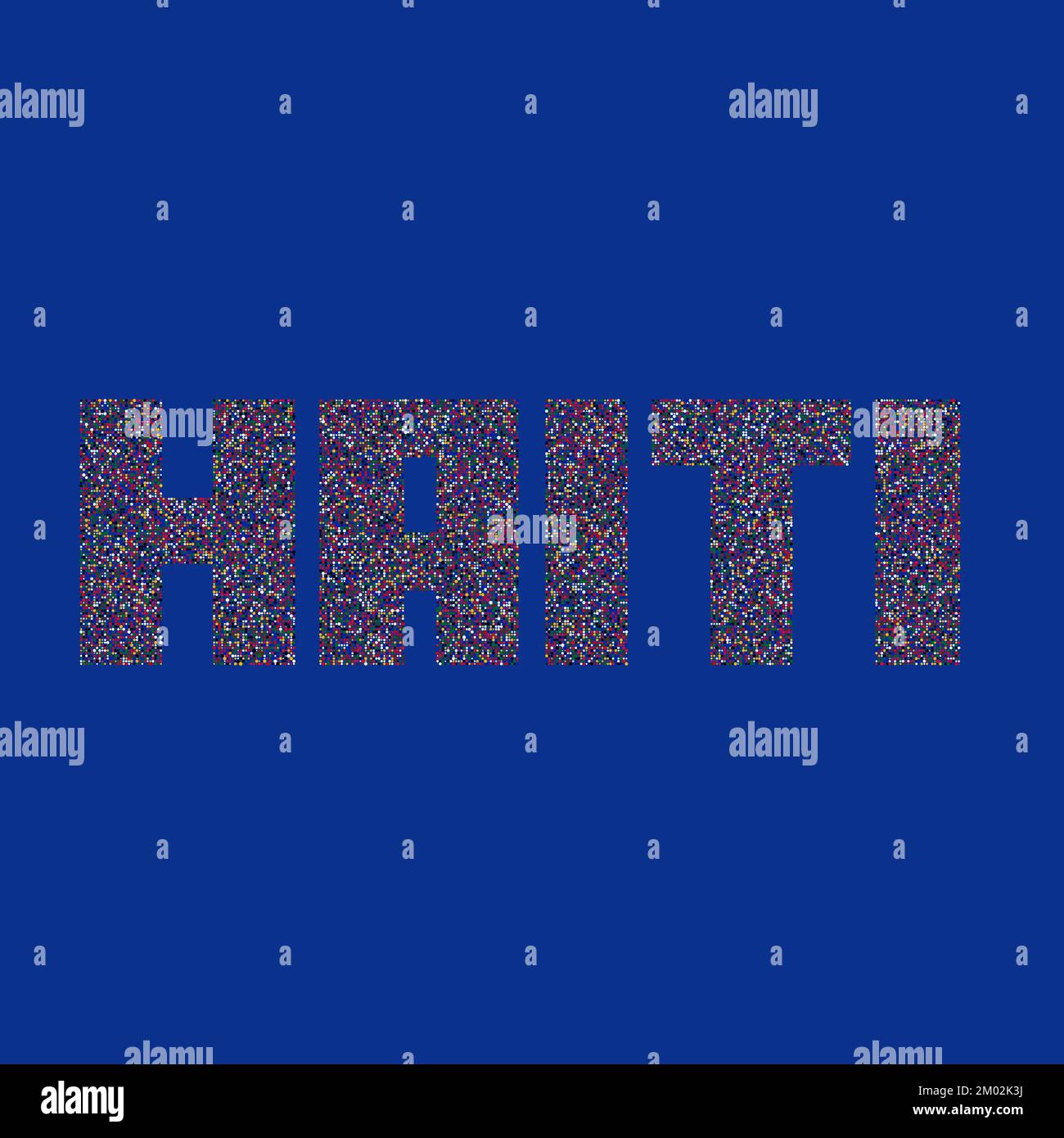 Haiti Map Silhouette Pixelated generative pattern illustration Stock ...