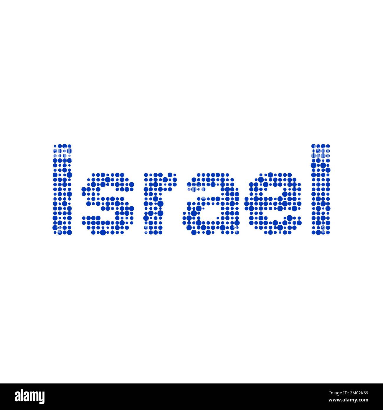 Israel Map Silhouette Pixelated generative pattern illustration Stock ...