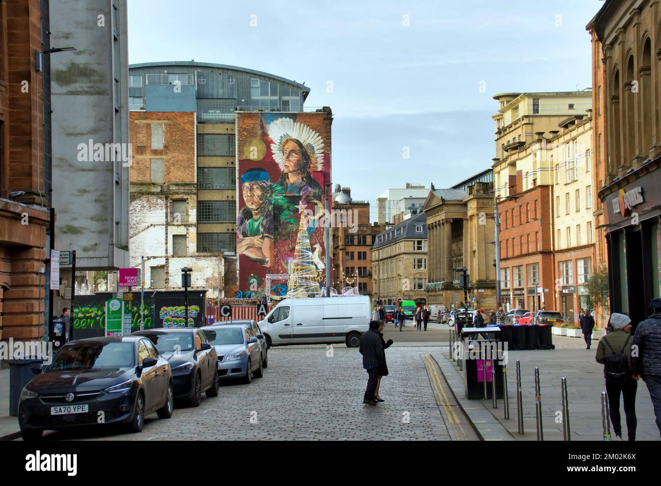 cop 26 mural in merchant city candleriggs Glasgow, Scotland, UK Stock ...